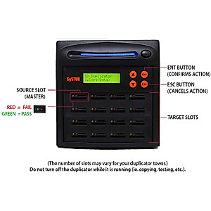 Systor 1:7 SD/microSD Card Duplicator - 2GB/Min - Standalone Multiple Flash Memory Copier & Eraser/Sanitizer, Speeds Up to 33MB/Sec (SYS-SD-7)