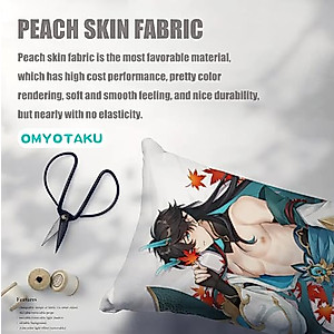 Anime Game Cosplay Long Body Pillow Case Peachskin Honkai Game Star Rail Dan-Heng Hugging Pillow Case Long Pillow Cover (White,23.6"x66.9"/ 60x170cm)