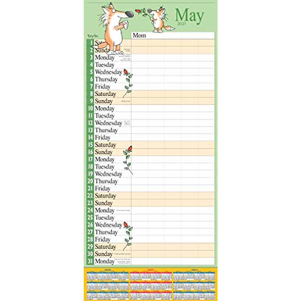 Mom's Family Wall Calendar 2021