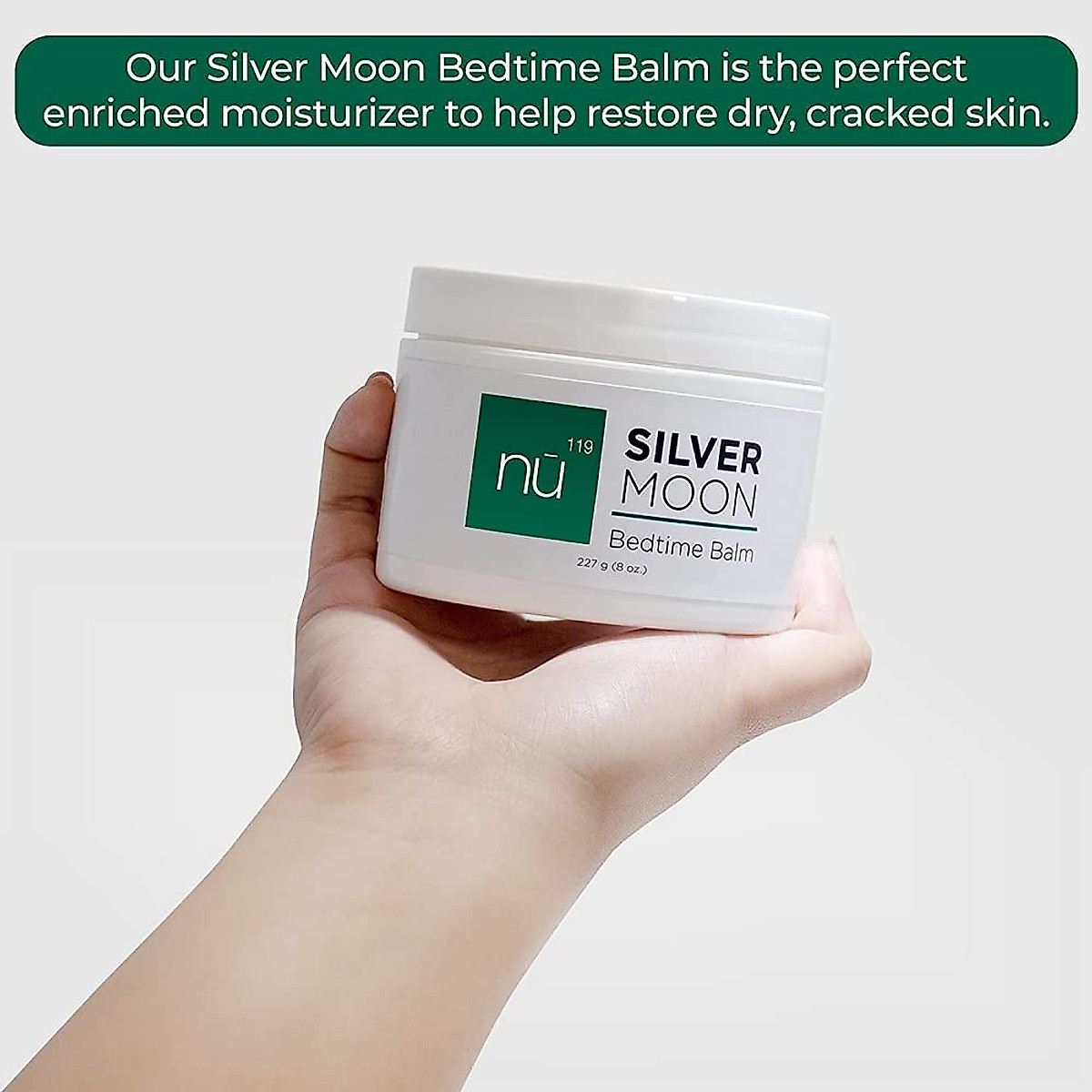 nu119 How to Heal Cracked Feet Overnight Silver Moon Bedtime Balm | Natural Cream Moisturizer Treatment for Dry Skin on Heels & Hands for Men & Women | Fix & Repair Foot Skin & Soften Calluses