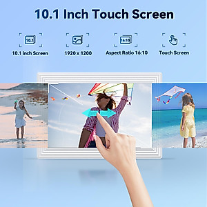 Frameo WiFi Digital Picture Frame, 10.1 Inch Smart Digital Photo Frame with 16GB Storage 1280x800 IPS HD Touch Screen, Auto-Rotate, Easy Setup to Share Photos or Videos Remotely via App from Anywhere