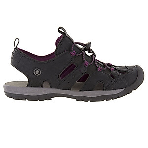 Northside Women's Burke II Athletic Sandal, Black/Berry, 8 M US Adult
