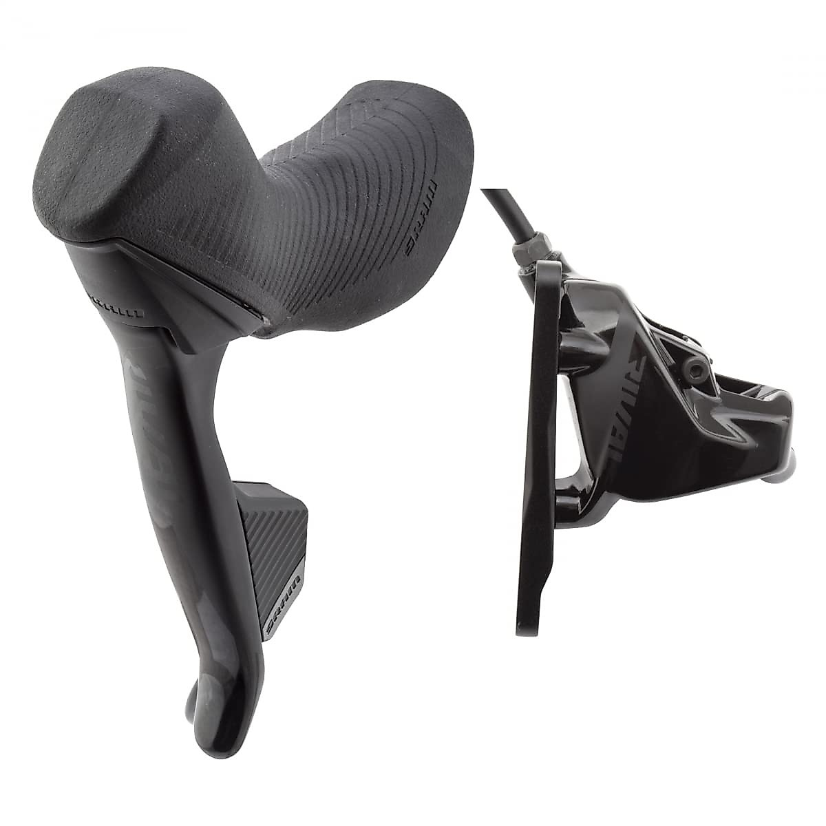 SRAM Rival eTap AXS HRD Shift/Brake Lever and Hydraulic Disc Caliper - Left/Front, Flat Mount 20mm Offset, 950mm Hose, Black, D1