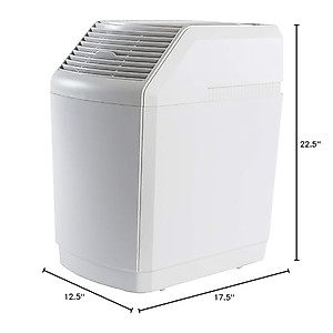 AIRCARE Space Saver Large Evaporative Whole House Commercial 6 Gallon Humidifier for Large Rooms 2,700 sq ft. With Digital Controls, Auto Humidistat and Automatic Shut Off