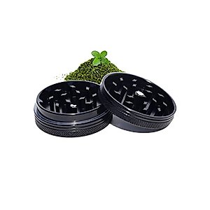 Small Thin Herb Chromium Crusher Grinder 2 inch (Black Color)