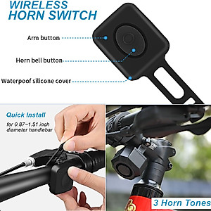 WSDCAM Bike Alarm & Rechargeable Horn Alarm, Loud Anti Theft Vibration Sensor for Scooter, Motorcycle & Vehicle Security