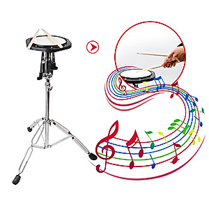 VACHAN 32 Notes Glockenspiel Bell Kit Professional Xylophone for Adult Beginner Students with 8'' Drum Practice Pad,Adjustable Music Stand,Glockenspiel Stick,Drum sticks and Carrying Bag