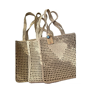 Crochet tote bag, customized bag handmade, crochet shoulder bag, eco friendly bag, crochet beach bag, hand woven bag