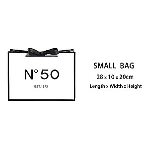 ANFENG 50th Birthday Keepsake Gift Bag for Women 1973 Mom Novelty 50 Year Old Party Paper Bags Shopping Tote Idea Fifty (Small Size)