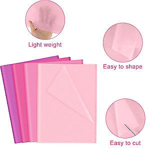 NEBURORA 108Sheets Pink Gift Tissue Paper Valentine's Day Tissue Paper Wrap Tissue for Packaging Presents Crafts Bouquets and Art Craft DIY Floral Birthday Party Festival