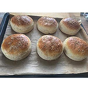 Keewah 4.5 inch Large Burger Ring - 6 Piece - Stainless Steel