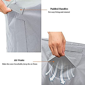 Outdoor Sectional Couch Cover, Patio L-Shaped Sectional Sofa Cover Waterproof, Heavy Duty 600D Oxford Lawn Patio Furniture Set Cover, Garden Furniture Cover 105''L/85 Lx34''Dx31''H Right Facing