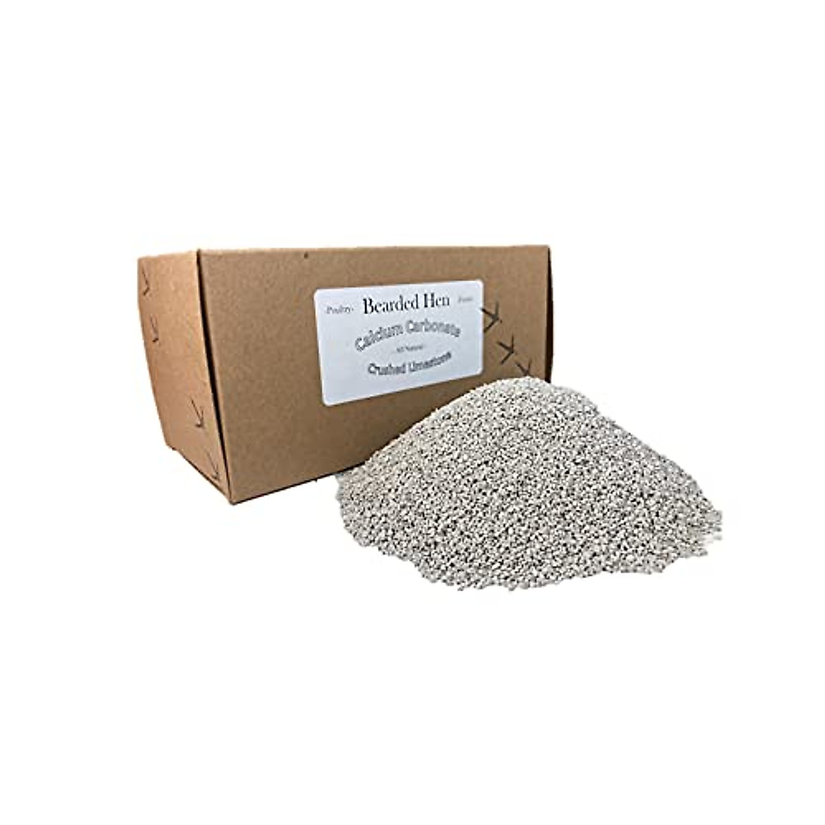 Bearded Hen - Poultry Fowl Calcium Carbonate - All Natural Crushed Limestone - Wild Turkey, Game Bird, Egg Laying Hen, Duck, Chicken (3 Pounds)