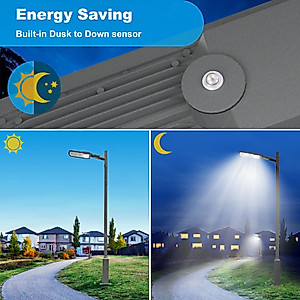 LED Parking Lot Lights Outdoor: 150W Dusk to Dawn Parking Lot Light with Photocell, IP65 Waterproof 6500K 21000LM Super Bright Outdoor Commercial Area Lighting Street Lights for Sport, Barn, Roadway