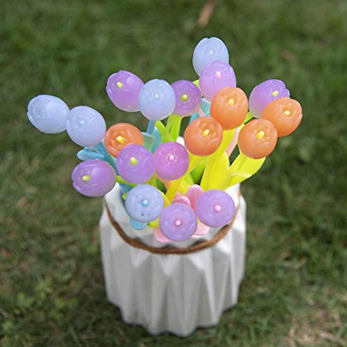 yarachel Color Changing Flower Pens - Pack of 24 Ballpoint Pens Creative Gel Ink Rollerball Pen for School Home Office Stationery Store Kids Girls Gift