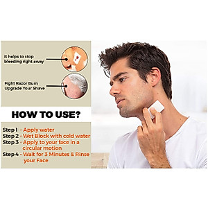 G.B.S Alum Block Bar Travel Cases, Pack of 3 (100 Grams Per Bar) Potassium Shaving Alum After Shave Soothing Razor Burn Relief