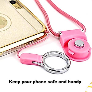 3pack Detachable Neck Strap Band Long Lanyard - Ideal for iPhone Cell Phone Smartphone Cell Phone Camera iPod mp3 mp4 USB Flash Drive ID Card Badge with a Lanyard Hole (Black)