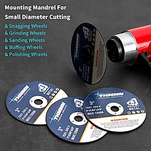 THMMN Cut-Off Wheels 3" x 3/64" x 3/8" Arbor for Die Grinder, Aggressive Cutting Wheel for Metal Stainless Steel, Cutter Disc Pack of 10pcs