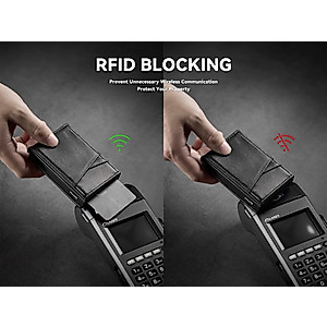 BIAVOI Mens Wallet Card Holder Pop Up Aluminum Card Case for Men RFID Protection Credit Card Holder Up to 13 Cards (Black)