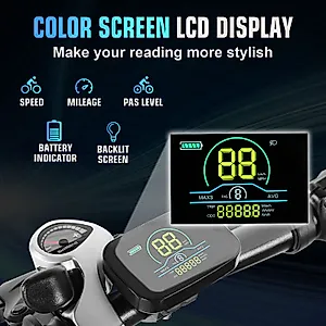 Speedrid 27.5" Electric Bike for Adults, 48V 500W Electric Mountain Bike/Electric Bicycle with Removable 48V-10.4Ah Battery, Colorful Display and Professional 21 Speed Gears