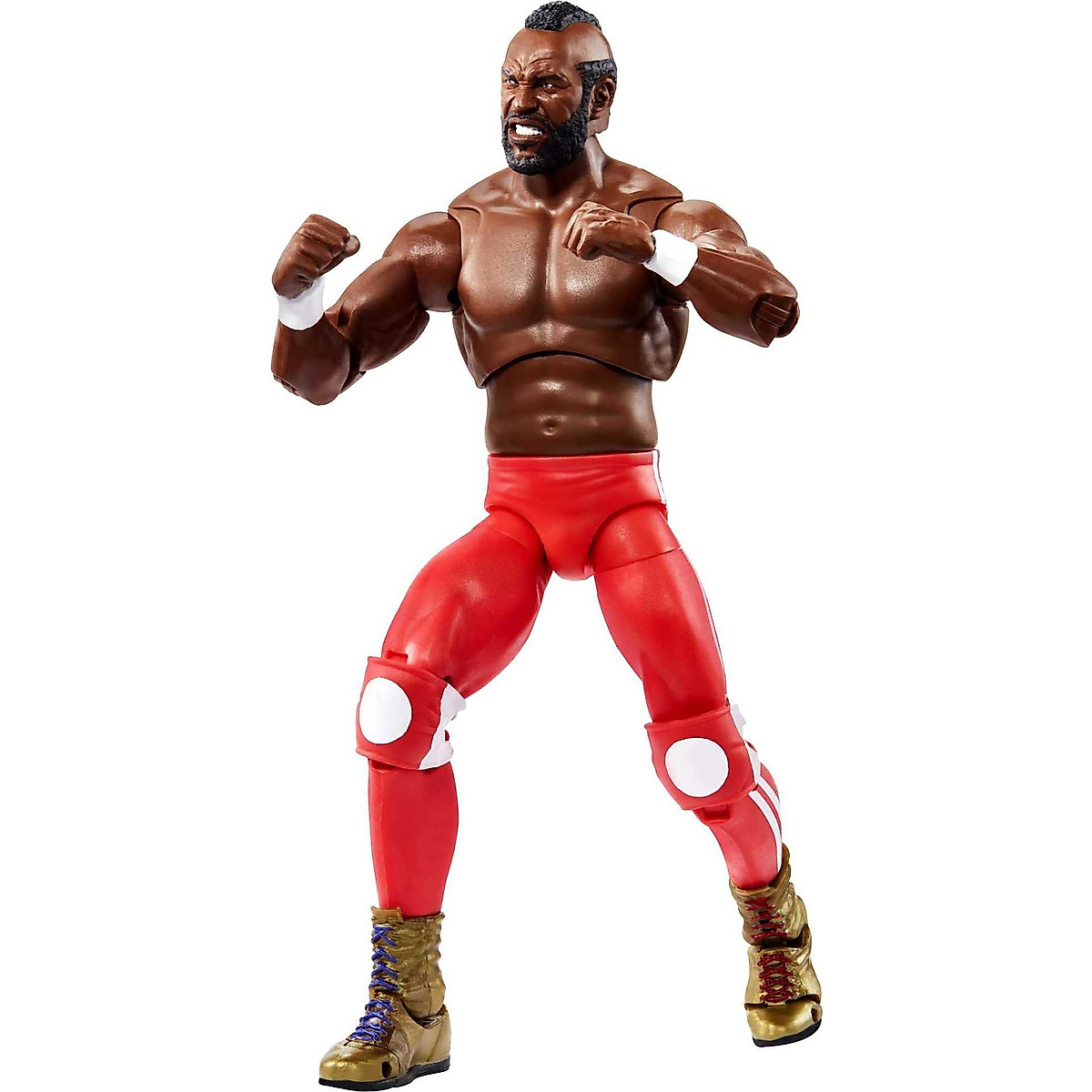 Mattel WWE Ultimate Edition Action Figure & Accessories Set, Mr. T 6-inch Collectible with 30 Articulation Points, Swappable Pieces & Entrance Gear