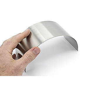 Plane Half Cylinder Concave Stainless Steel Mirror for use with Ray Box - 6.25" x 2.875" - 1mm Thick Approx. - Eisco Labs