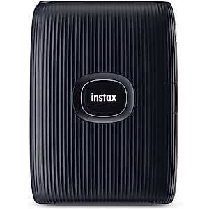 Fujifilm Instax Mini Link Instant Smartphone Printer (Dark Denim) with Fujifilm Instax Mini Film (10 Exposures, White, 2-Pack) Bundle (3 Items)
