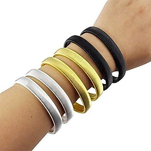 Coolrunner 6 Pcs Anti-Slip Elastic Shirt Sleeve Holders Metal Armbands for Band Stretch Garters