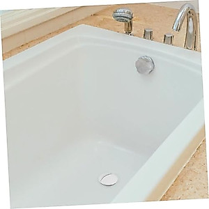 QUMIIRITY Strainer Tub Drain Plug Overflow Drain Cover Sink Plugs Bathtub Cover Bathtub Drain Stopper Faucet Sprayer Drain Pipe Kitchen Sink Installation Parts Sink Hole Cover Copper Silver