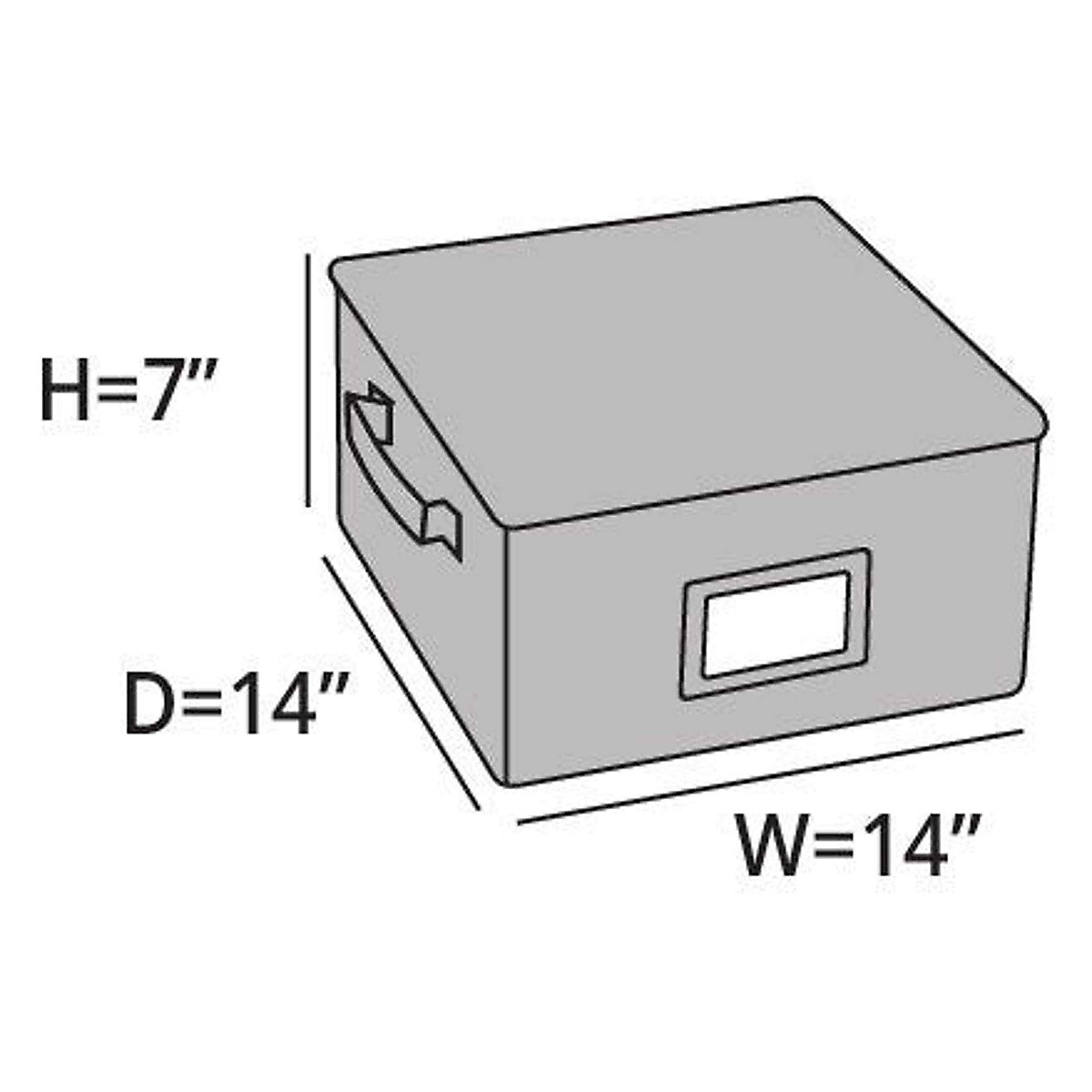 Covermates Keepsakes - Zip-Top Storage Box - Heavy Duty Polyester- Reinforced Handles - Stackable Design - Indoor Storage-Graphite