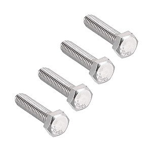 20 Pcs M6 Hex Bolt M6-1 x 25mm UNC Hex Head Screw Bolts A2-70(304) Stainless Steel Fully Threaded Hex Tap Bolts，Plain Finish，Fully Threaded (M6 x 25mm)