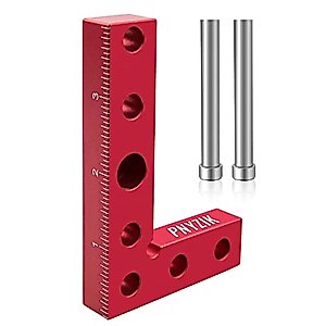 Mini Square Center Finder Tool, 90 Degree Square and Marking Center Finder Precision for Quick Measuring Square Edge, Line Gauge Center Positioning Square for Woodworking Layout, Square Center Scribe