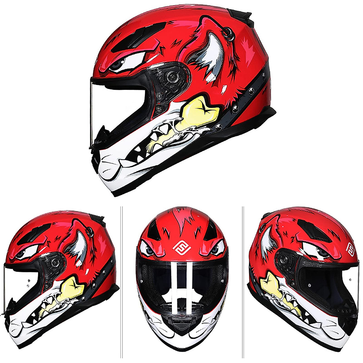 Motocross Helmet Youth Adult Electric Dirt Bike Full Face Motorcycle Helmet for Boys Girls Quad Bikes Bicycle MTB ATV Offroad Helmet DOT/ECE Certified Men & Women Motorbike Crash Helmets,A,XL