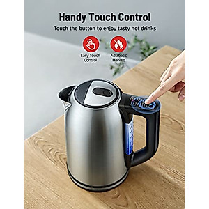 Electric Kettle,Tea Kettle with 6 Temperature Settings,Paris Rhône 1.7L Cordless Hot Water Boiler Heate,Strix Thermostat,Touch Control,Auto-Shutoff/Boil-Dry Protection, Keep Warm,LED Indicator,Coffee