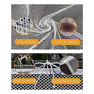 Cat Netting Balcony cat net Balcony Cat Anti-Fall Netting Pet Balcony Mesh Fence Net Child Safety Screen Protection Crib Mesh for Pets Baby (2.5x16.5 ft)