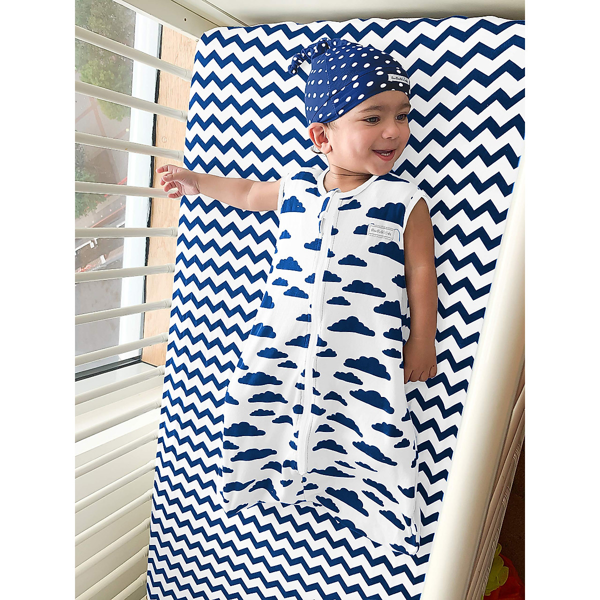 Pack n Play Sheets – Pack and Play Sheets 4 Pack – 100% Super Soft Jersey Knit Cotton Playard Mattress Sheets – Portable Playpen Sheet – Fitted Play Yard Mini Crib Sheets for Boy & Girl (24 x 38 x 5)