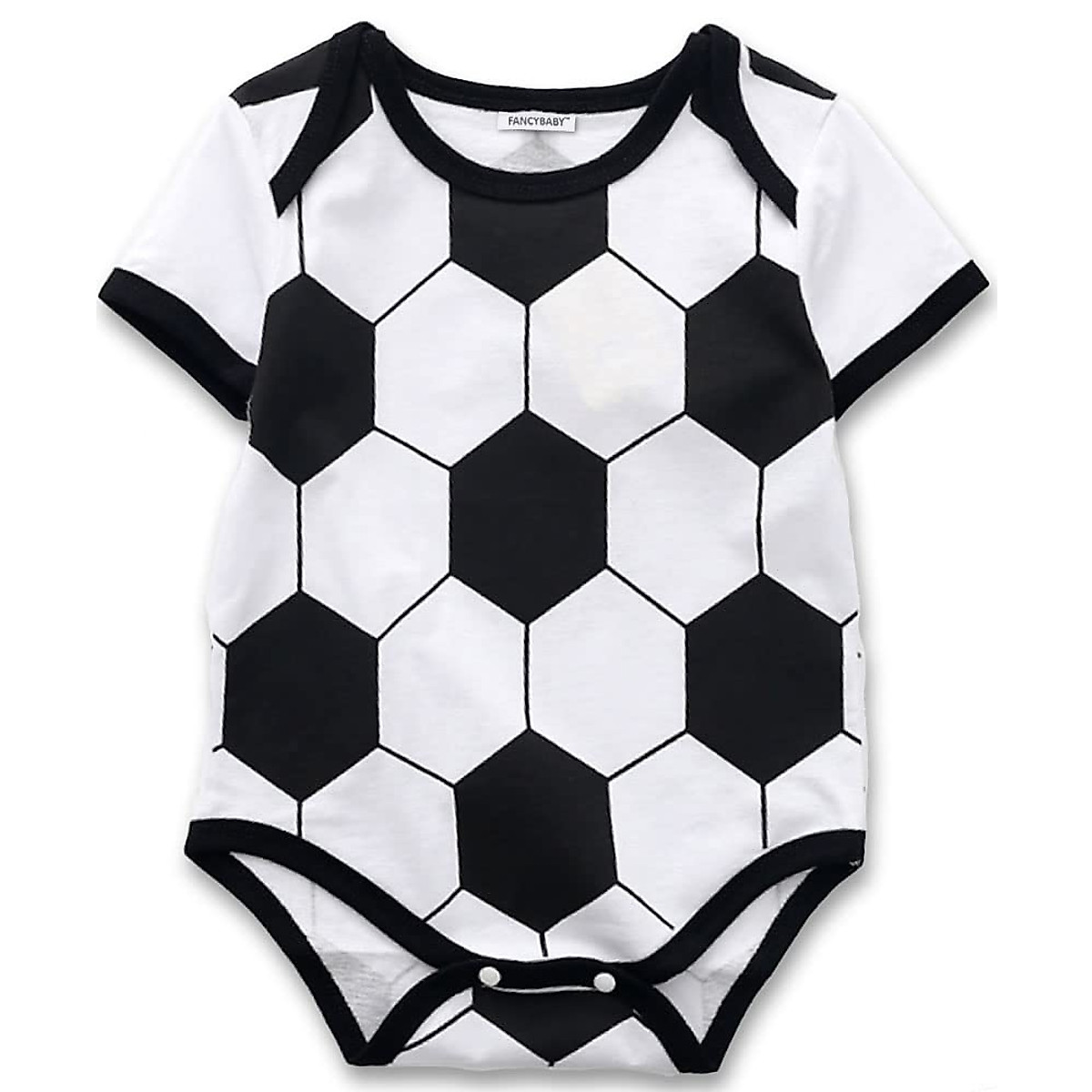 FANCYBABY Baby Toddler Referee Baseball Romper Shirt Outfit (3 - 6 Months, Soccer II)