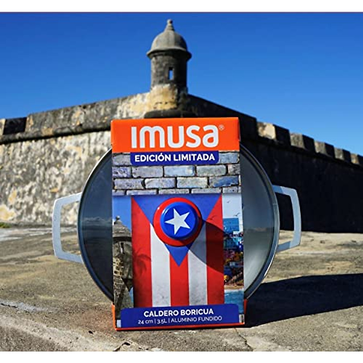 IMUSA Limited Edition Puerto Rico Boricua Caldero 3.7Qt