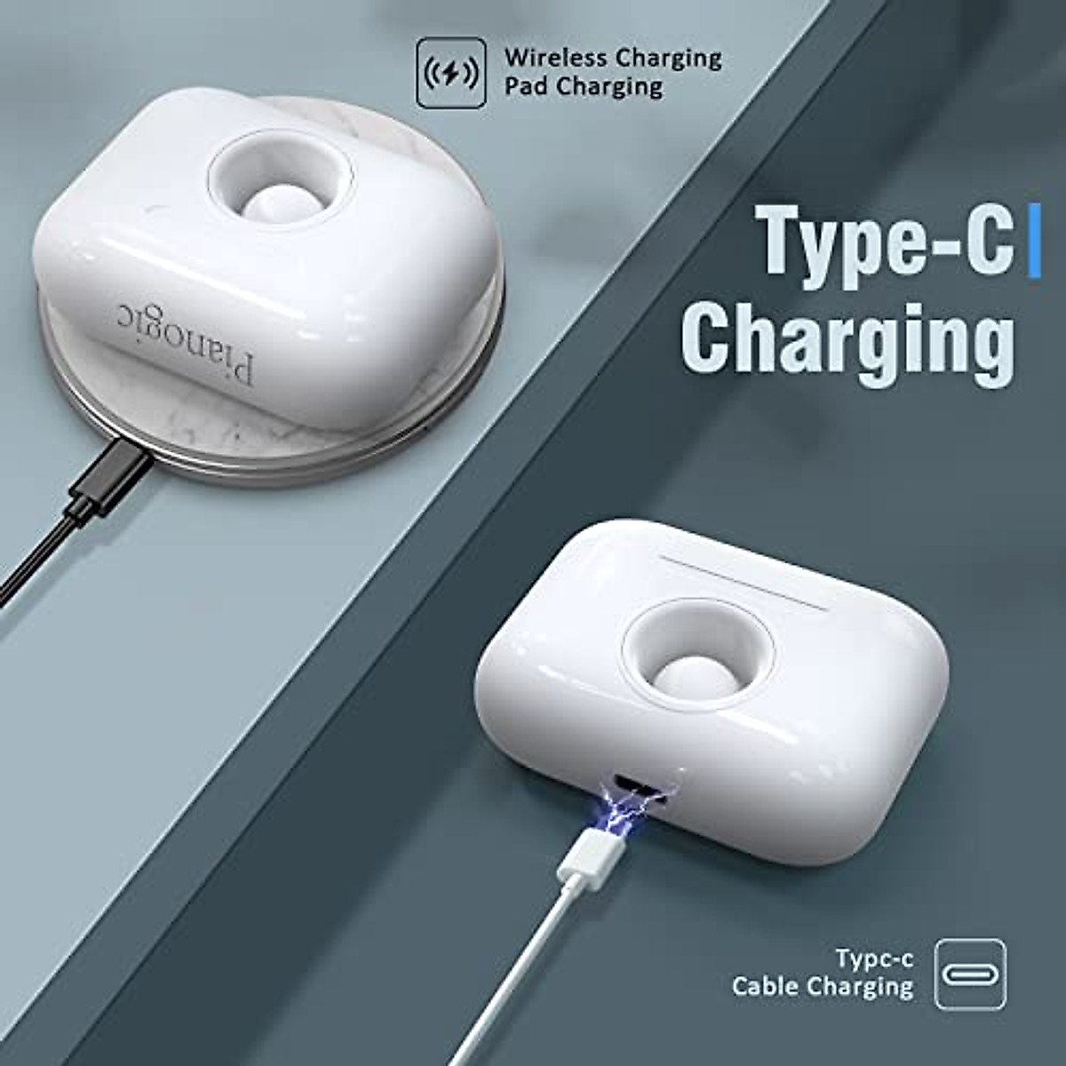 Chof A3 True Wireless Earbuds Bluetooth 5.0, Built-in Microphone, Touch Control with Wireless Charging Case Auto Pairing in Ear Headphones, 36H Playtime, Premium Stereo Earphones for iPhone Android