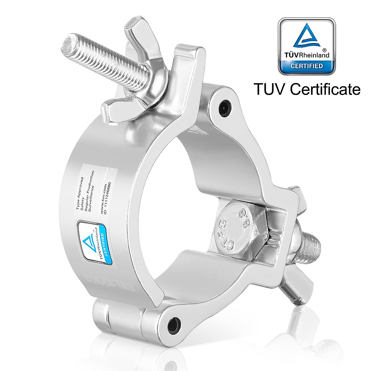 10PCS WorldLite Premium Stage Lights Truss Clamp, 2 Inch Aluminum Truss Light Clamps/Hooks, LED PAR Light Moving Head Beam Spot Clamps, Fit for 48-52mm OD Tube/Pipe Diameter, 220lb Capacity