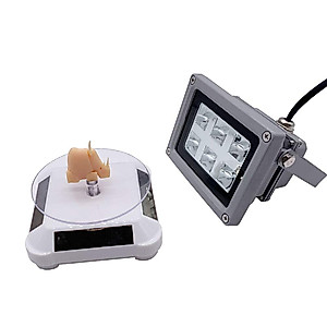 Solar Turntable 360° Rotating Stand, Double Used Rotating Display for UV Resin Curing Light LCD/SLA/DLP 3D Printer Solar Power Jewelry Spinner Watch Hobby Collection Shelf