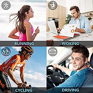 Ralyin Bone Conduction Headphones, MP3 Player Bluetooth Headphones, Built in 8G Memory/Mic, Sport Earphones Sweatproof for Working Running Driving (Black)