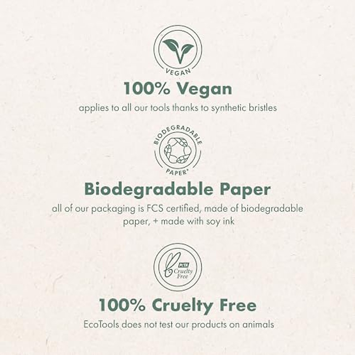 EcoTools Wonder Cover Complexion Brush, Makeup Brush For Flawless Foundation Application & Blending, Full Coverage Base Brush, Eco-Friendly, Synthetic Bristles, Cruelty-Free, 1 Count