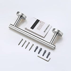 KES 6.7 Inches Hand Towel Bar for Bathroom Towel Holder Kitchen Dish Cloths Hanger SUS304 Stainless Steel RUSTPROOF Wall Mount Brushed Steel, Total Length 9.1 Inch, A2000S23-2