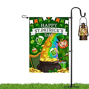 St Patricks Day Garden Flag 28 x 40 Double Sided,Large Happy St.patrick's Day Outdoor decorations Yard Flags cute st pattys day garden flags