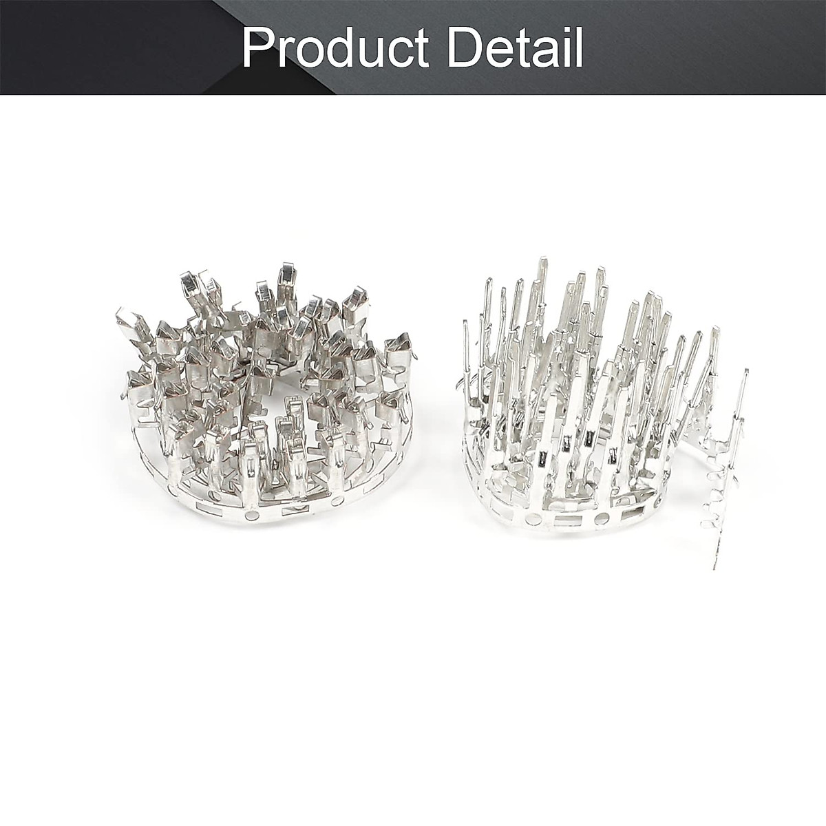 Fielect 100Pairs 2.54mm 5 Pin Black Plastic Male Female -SM Housing Crimp Terminal Connector