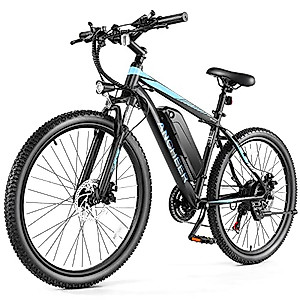 ANCHEER Electric Bike Electric Mountain Bike 500W 26'' Commuter Ebike, 20MPH Adults Electric Bicycle with Removable 48V/374Wh Battery, LCD-Display and Professional 21 Speed Gears
