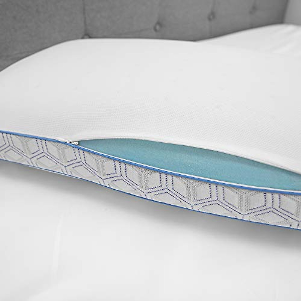 SensorPEDIC Memory Foam Pillow Standard Size, Therapeutic Memory Foam, Cooling Gel Technology, Luxury Cooling Cover, Breathable Foam Technology, Supportive for All Sleep Positions, Standard Size