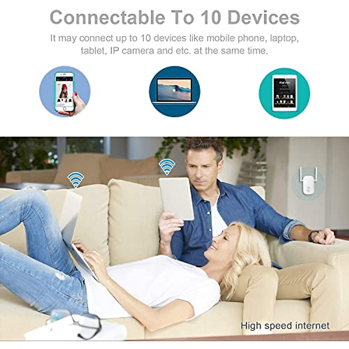 WiFi Extender, WiFi Extenders Signal Booster for Home WiFi Booster WiFi Repeater WiFi Range Extender Signal Booster up to 8000sq.ft, Wireless Internet Repeater 1200Mbps, Dual Band 2.4GHz/5GHz (1)