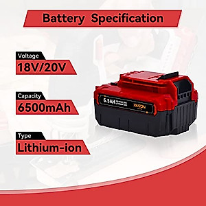 VANON PCC685L 6.5Ah 20V Battery Replace for Porter Cable 20V Battery MAX Lithium-Ion PCC682L PCC685LP PCC680L,2Pack